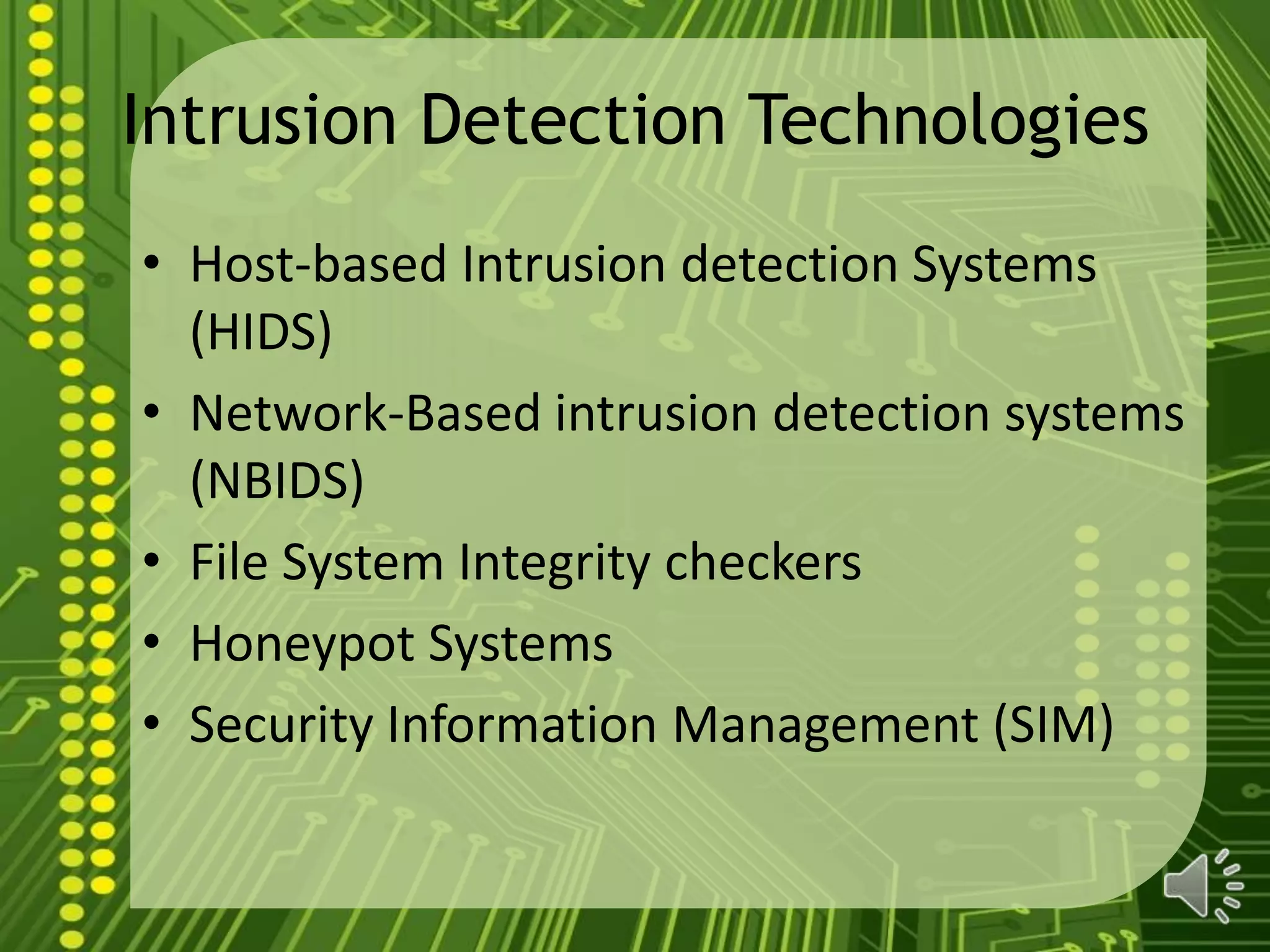 Network-Based Intrusion Detection System | PPT