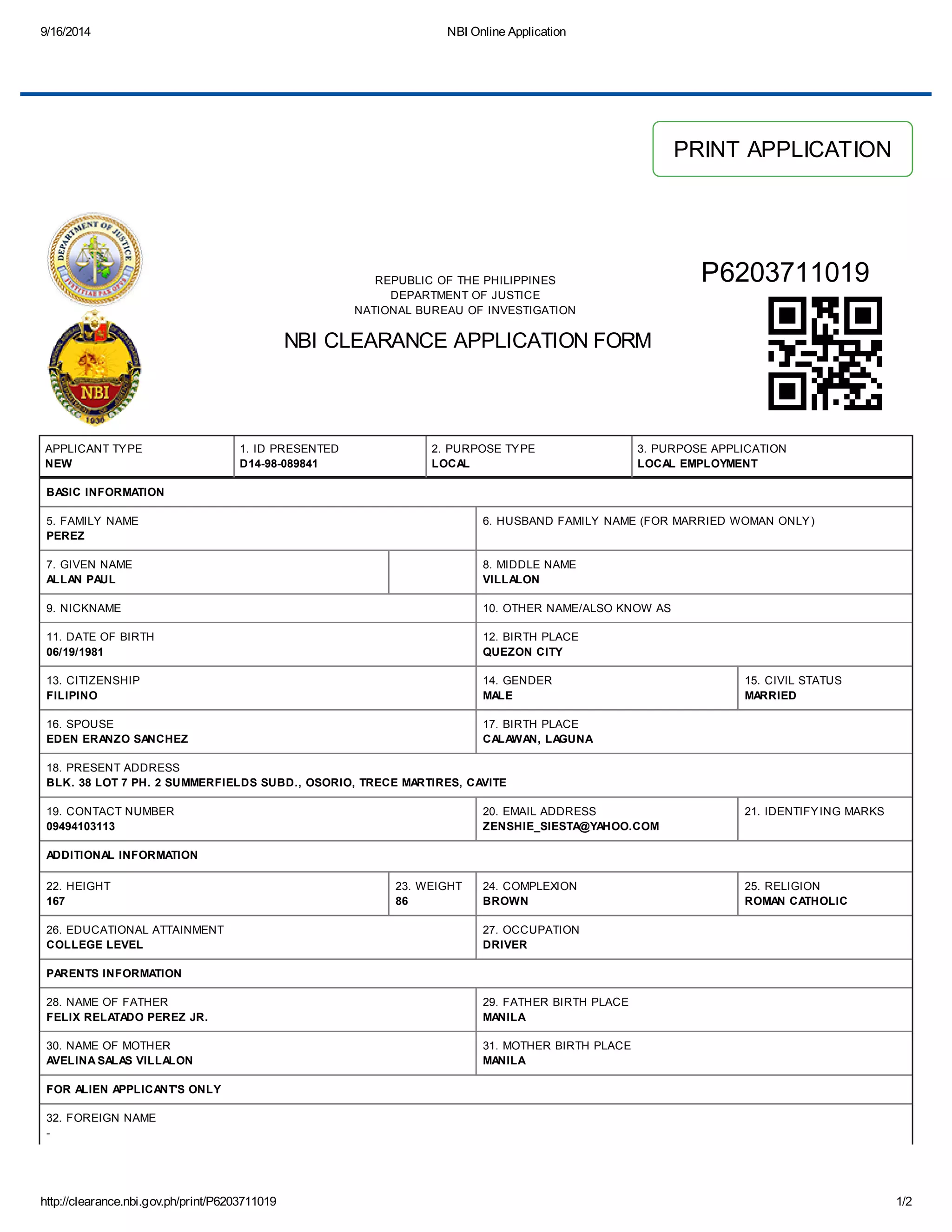 Nbi online application | PDF