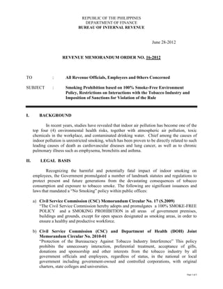 (BIR) Revenue Memo Order No. 16-2012 | PDF