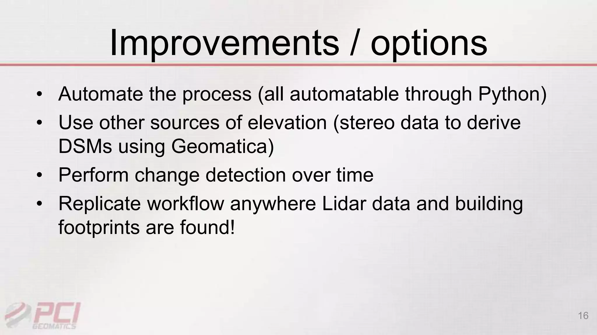 GeoNB Lidar and Building Footprints | PPTX