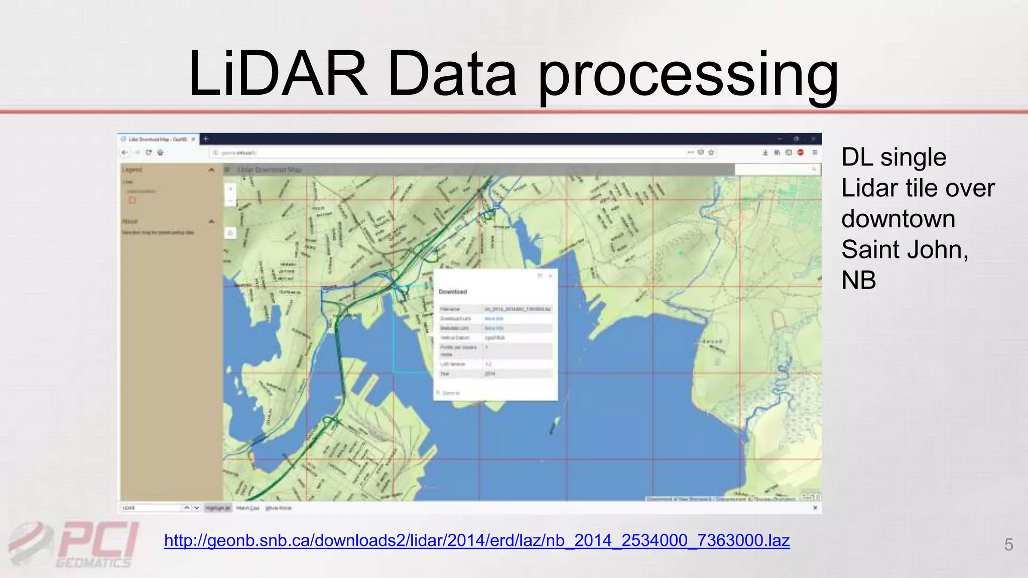 GeoNB Lidar and Building Footprints | PPTX