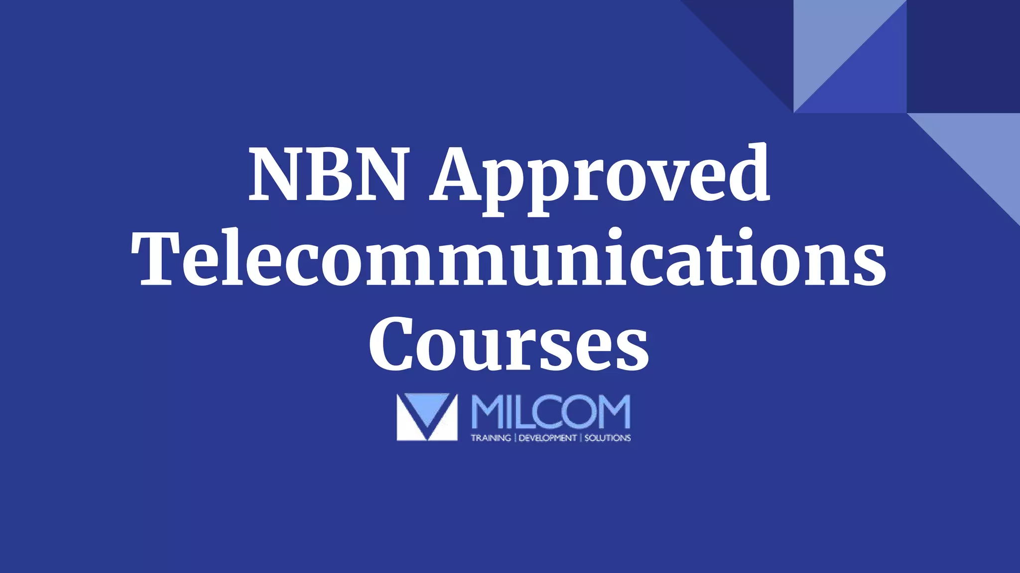 NBN Approved Telecommunications Courses in Australia | PPT