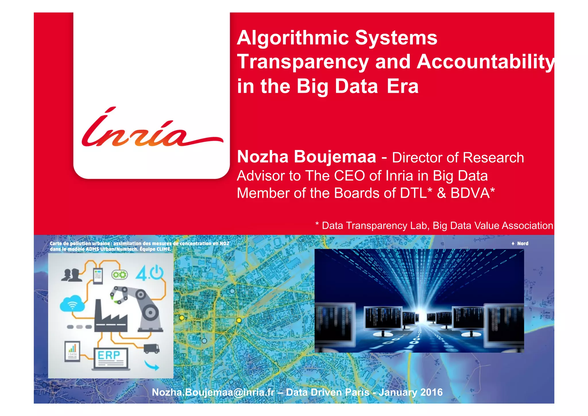 Algorithmic Systems Transparency and Accountability in Big Data ...