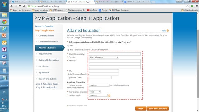 PMP Application form | PDF