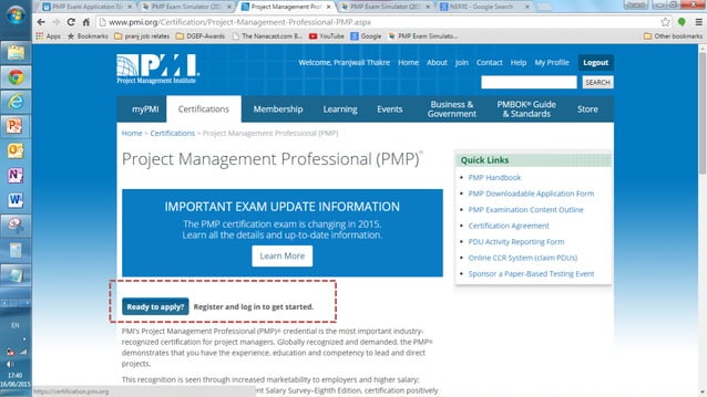 PMP Application form | PDF