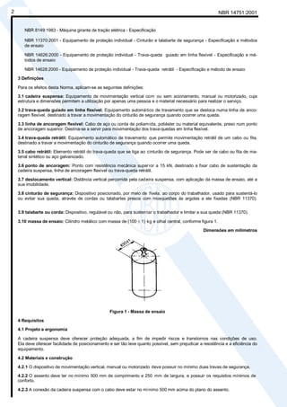 Nbr 14751 eq. protecao individual cadeira suspensa | PDF