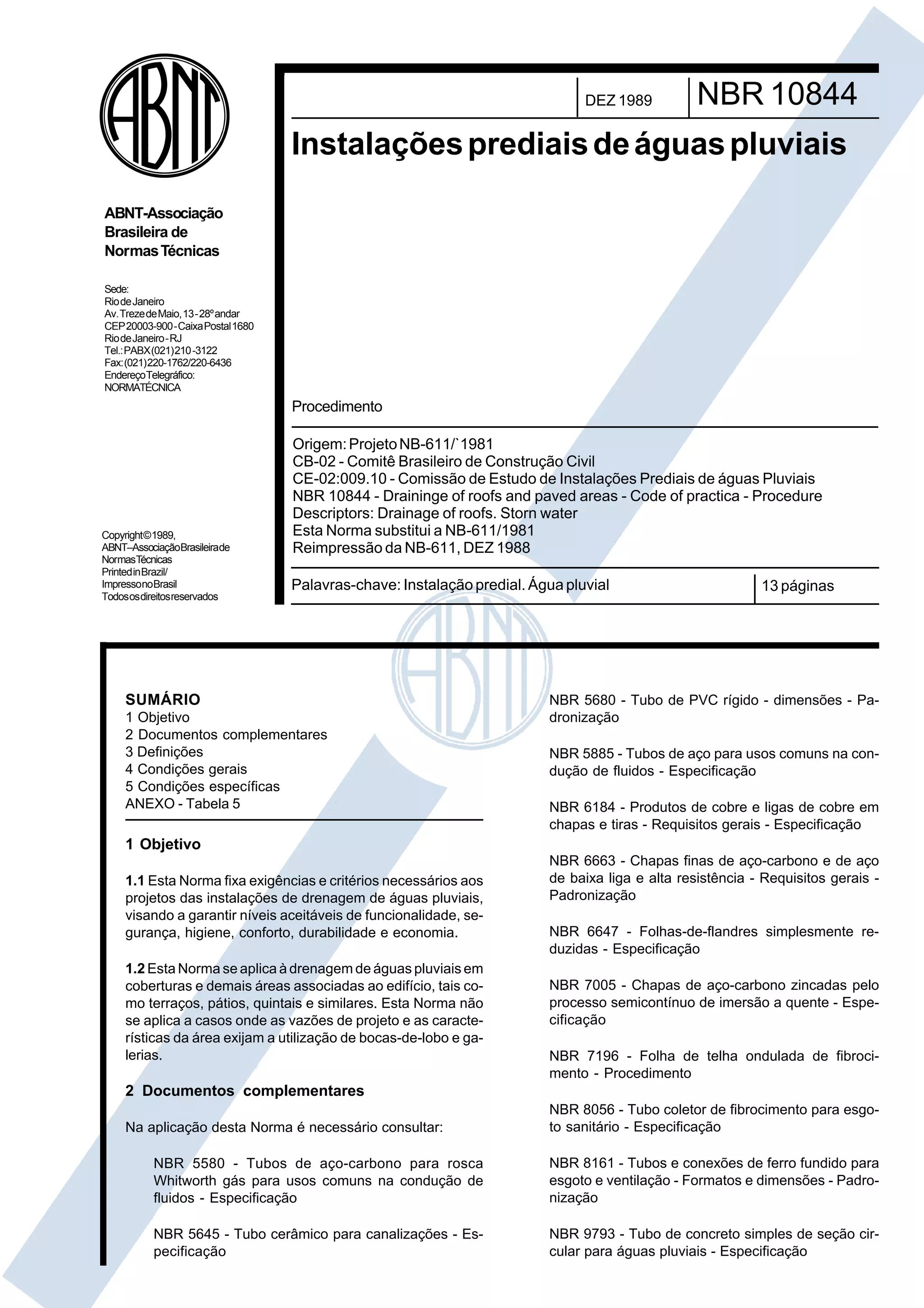 NBR 10844/1989 | PDF