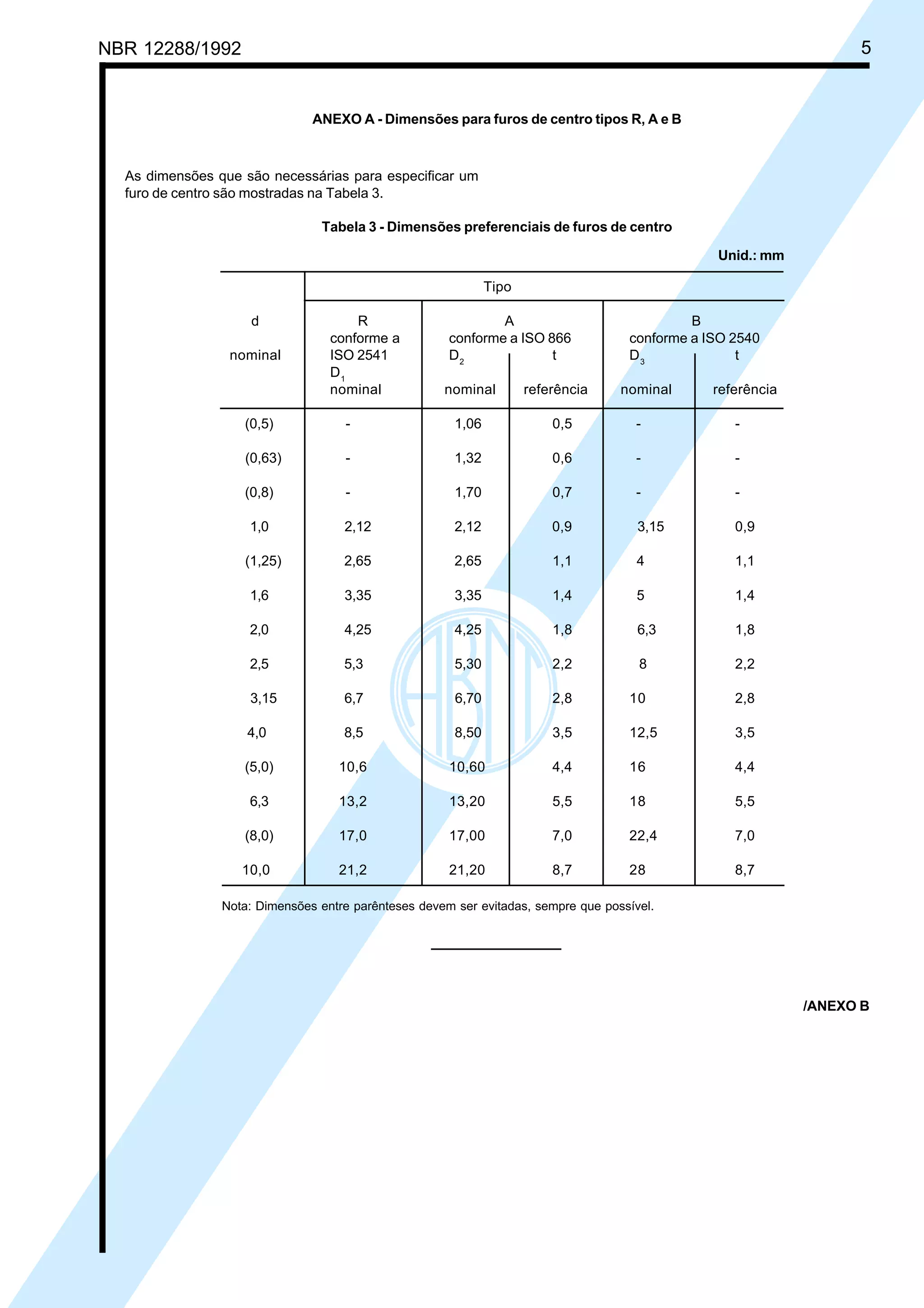 NBR 12288 - Representação de furos de centro.pdf