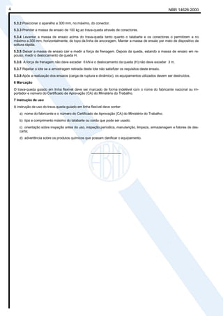 Nbr 14626 2000 - equipamento de proteção individual - trav | PDF