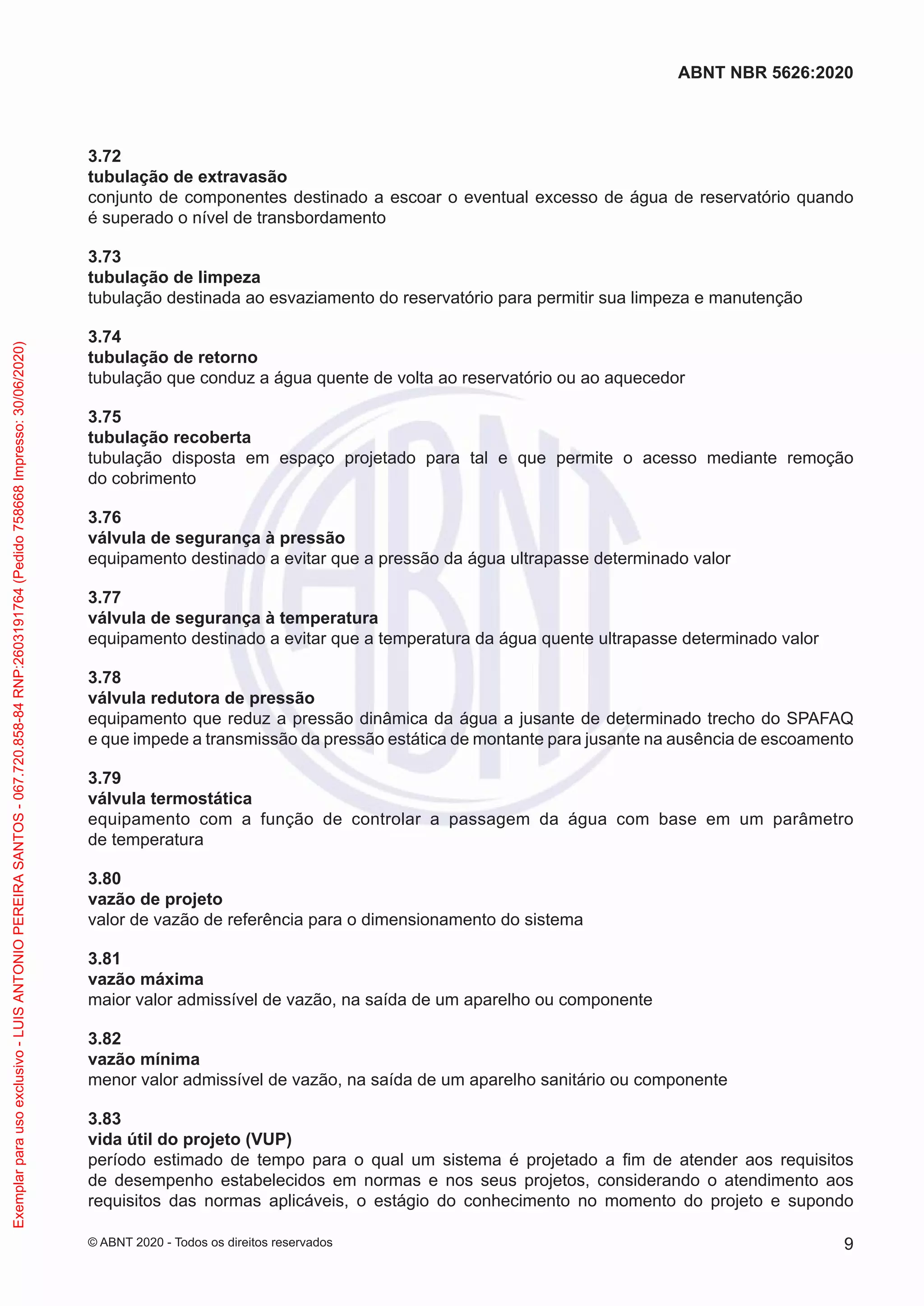 NBR 5626 - 2020 - | PDF