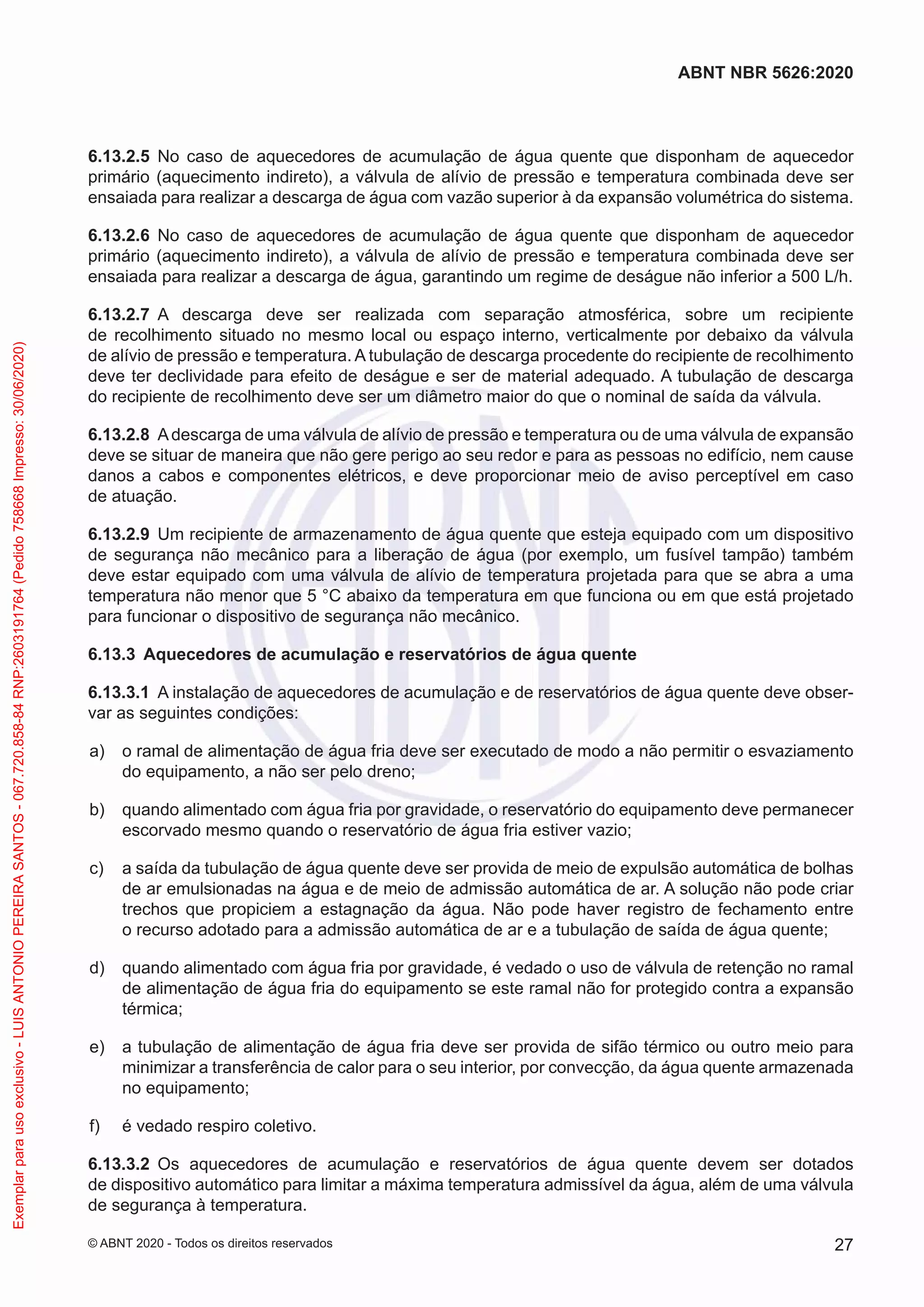 NBR 5626 - 2020 - | PDF