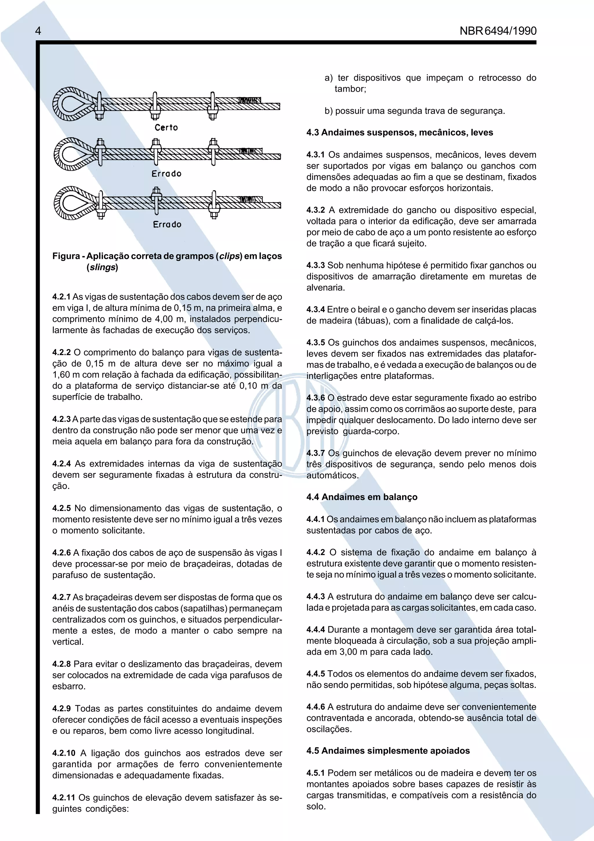 Nbr 6494 montagem andaime | PDF