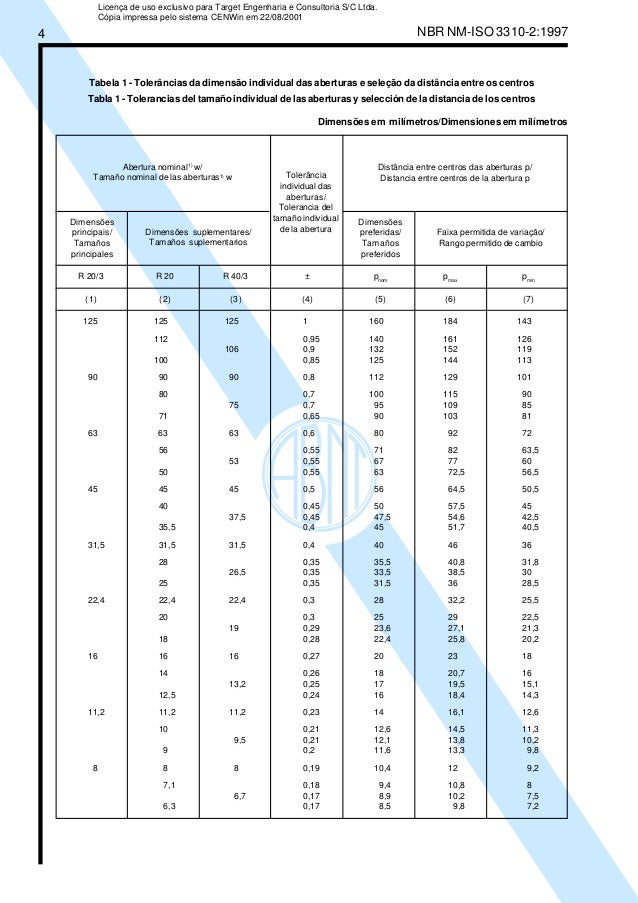 Nbr nm iso 3310-2 - 1997 - peneiras de ensaio