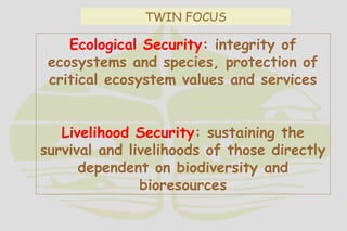 Biodiversity Conservation, Sustainability, and Equity: Outcomes of ...