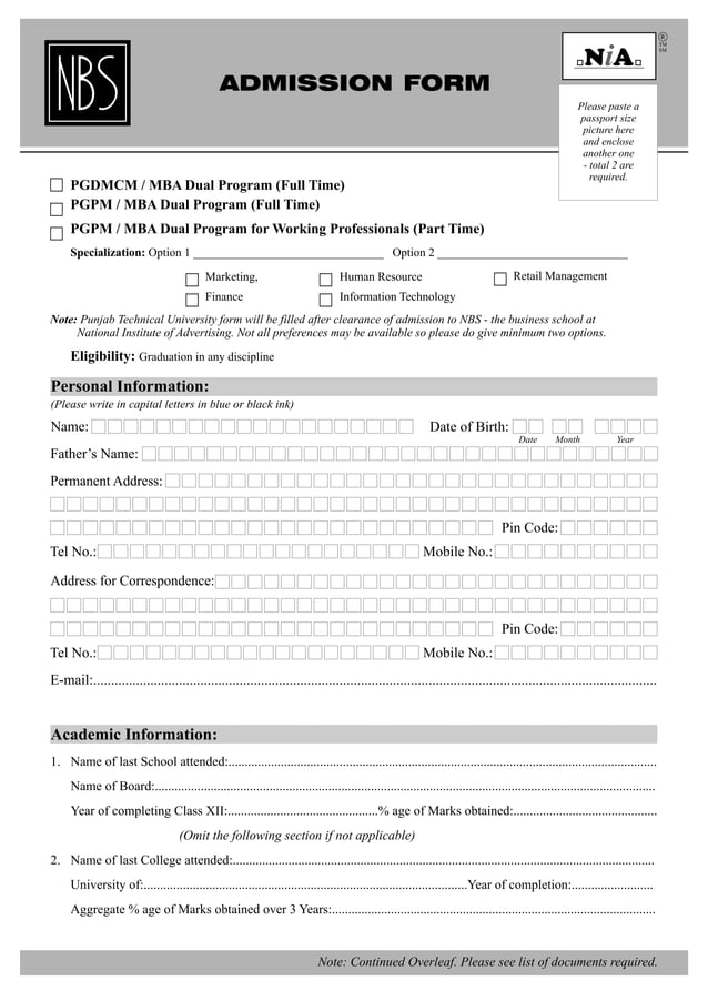 Nbs forms | PDF
