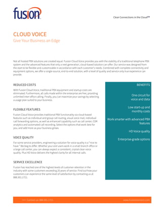 Fusion Cloud Voice | PDF