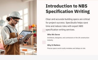 Professional NBS Specification Writing with NBS Chorus | PPT
