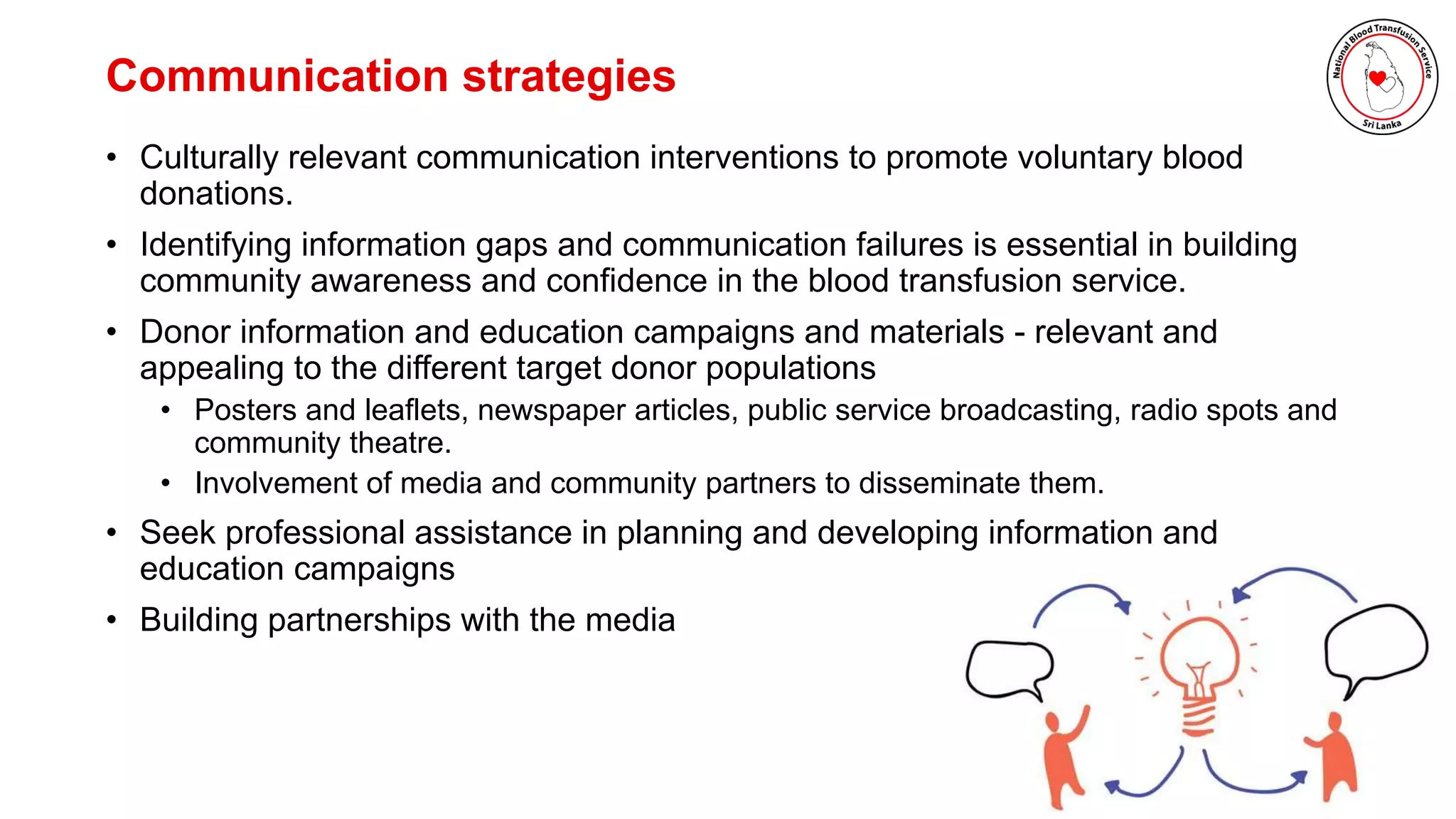 Health communication in blood transfusion service | PPTX
