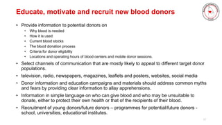 Health communication in blood transfusion service | PPTX