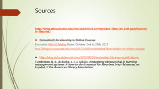 Embedded Librarian and Gamification in Libraries | PPT