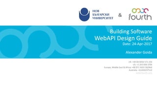 Building Software Backend (Web API) | PPTX
