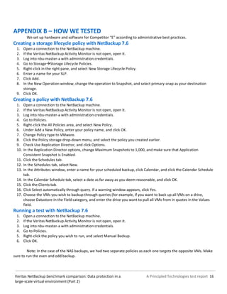 Veritas NetBackup benchmark comparison: Data protection in a large-scale virtual environment ...