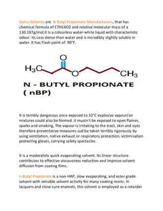 Butyl Propionate Structure