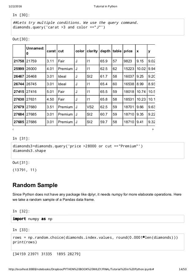 A Data Science Tutorial In Python Pdf