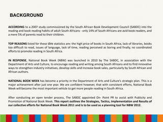 National Book Week Report | PPTX | Publishing Industry | Industries