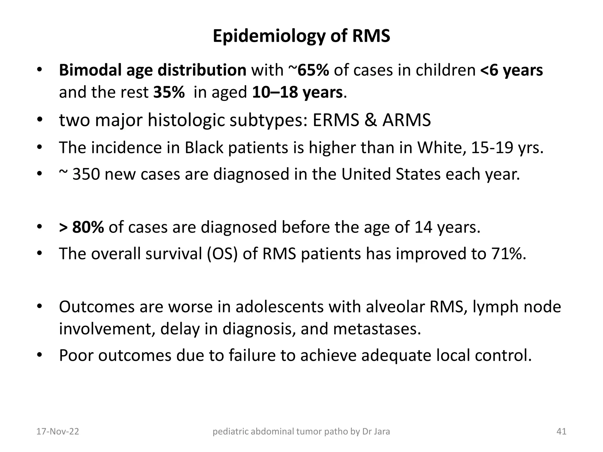 Pathology of pediatric tumors | PPTX