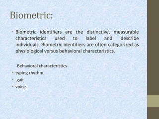 A multiplatform Java wrapper for the BioAPI framework | PPT