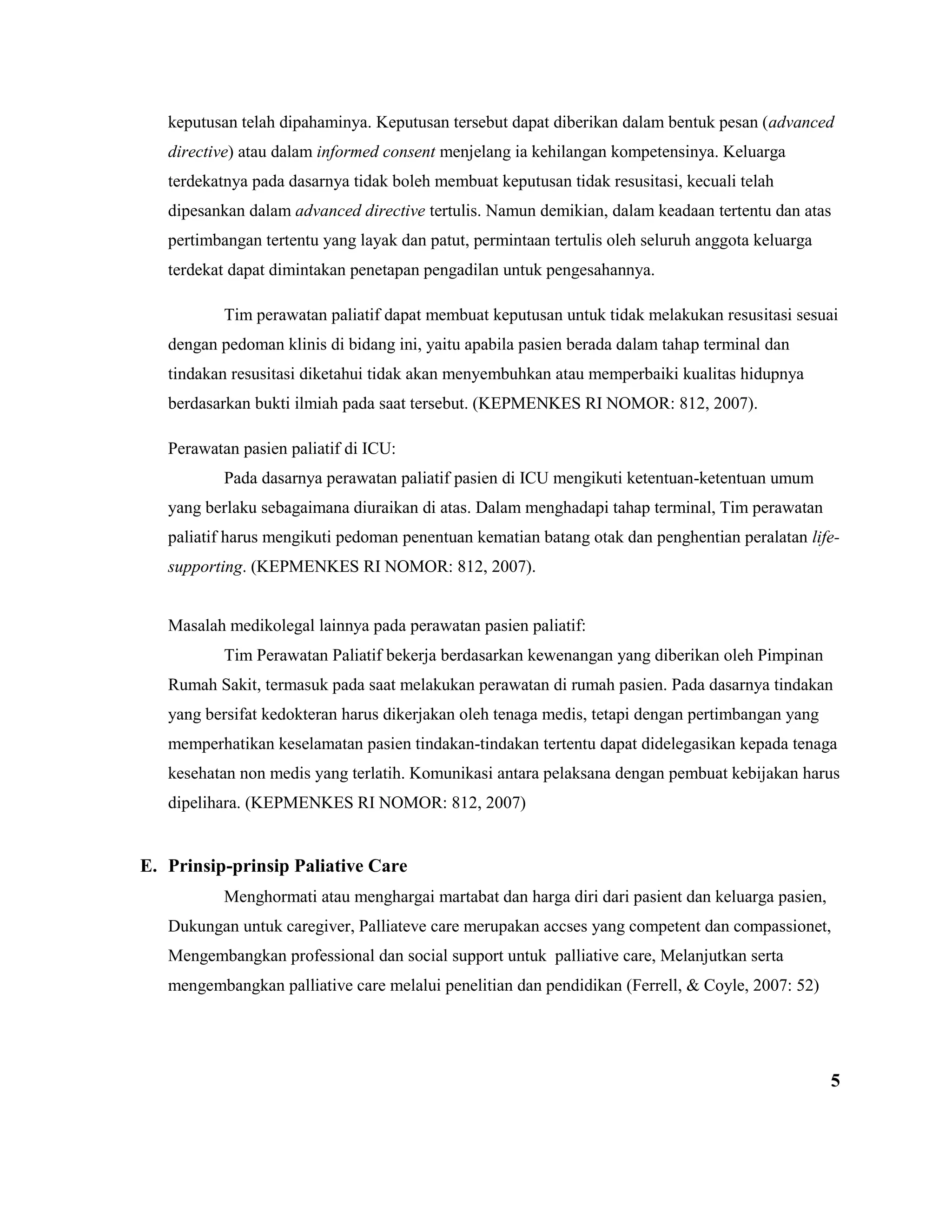 Palliative Care | DOCX