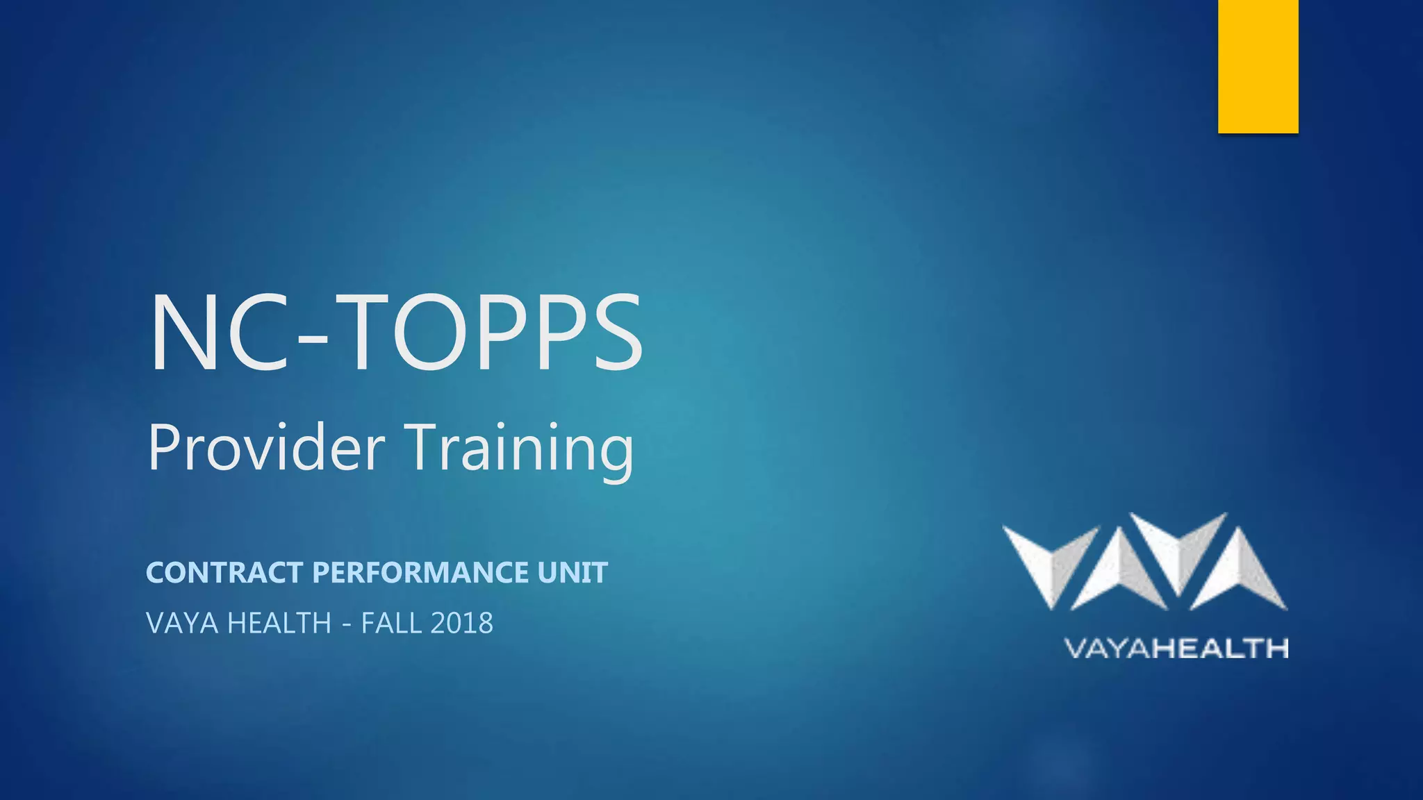NC-TOPPS provider training | PPTX