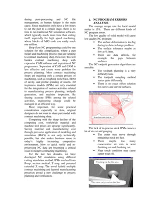 Nc verification and re processing for collaborative machining | PDF