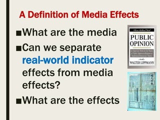 Explicating Media Effects, and toward an integrative model of agenda ...