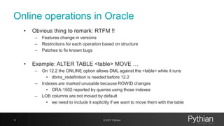 Redefining tables online without surprises | PPT