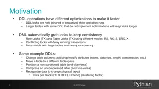 Redefining tables online without surprises | PPT
