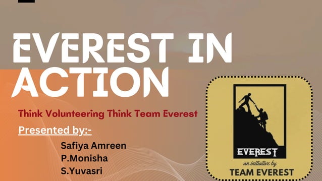 NCAS_TEAM EVEREST NGO DAY TO DAY LIFE CYCLE | PPT
