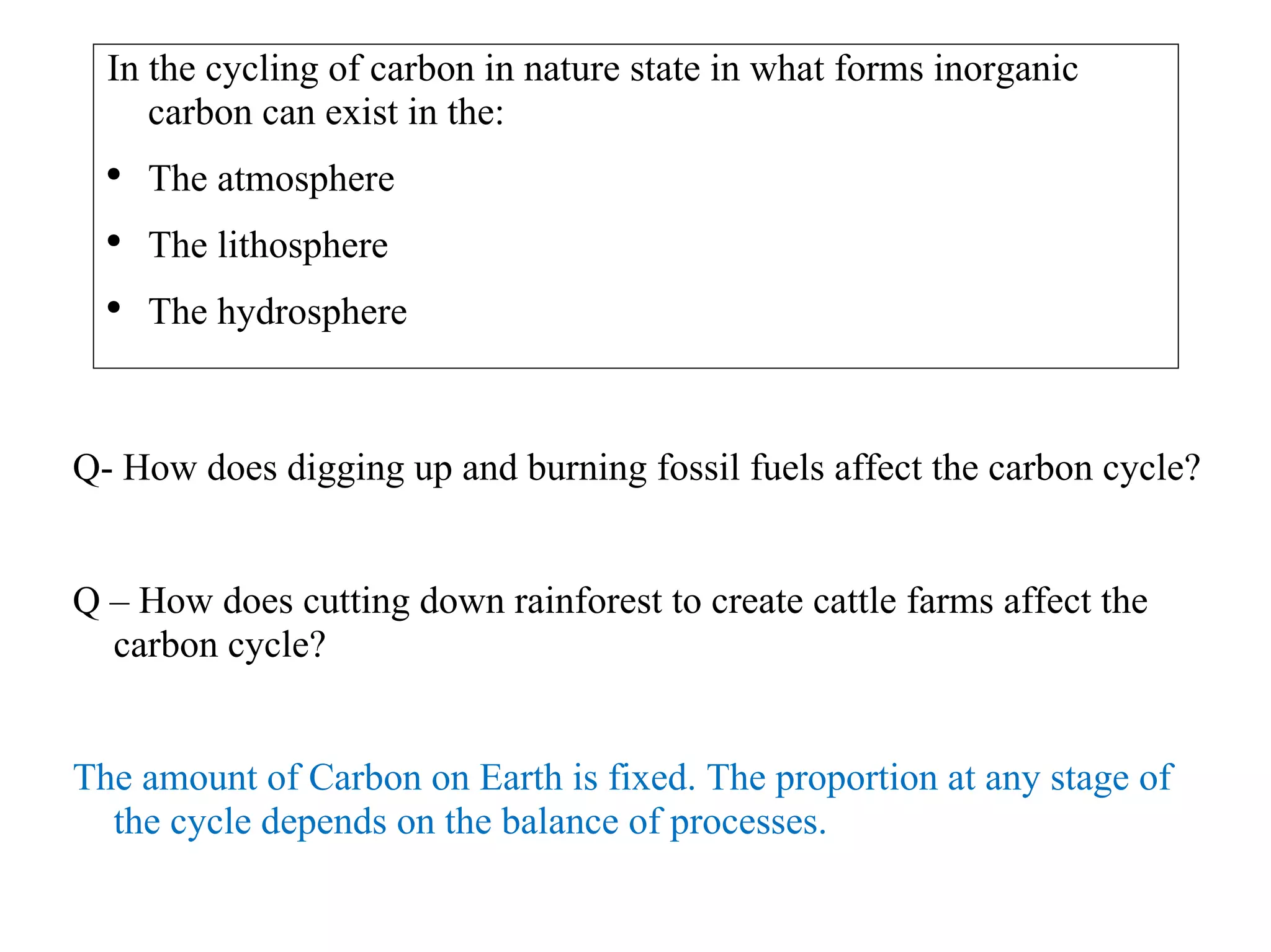 Causes Of The Greenhouse Effect (IB Standard) | PPT