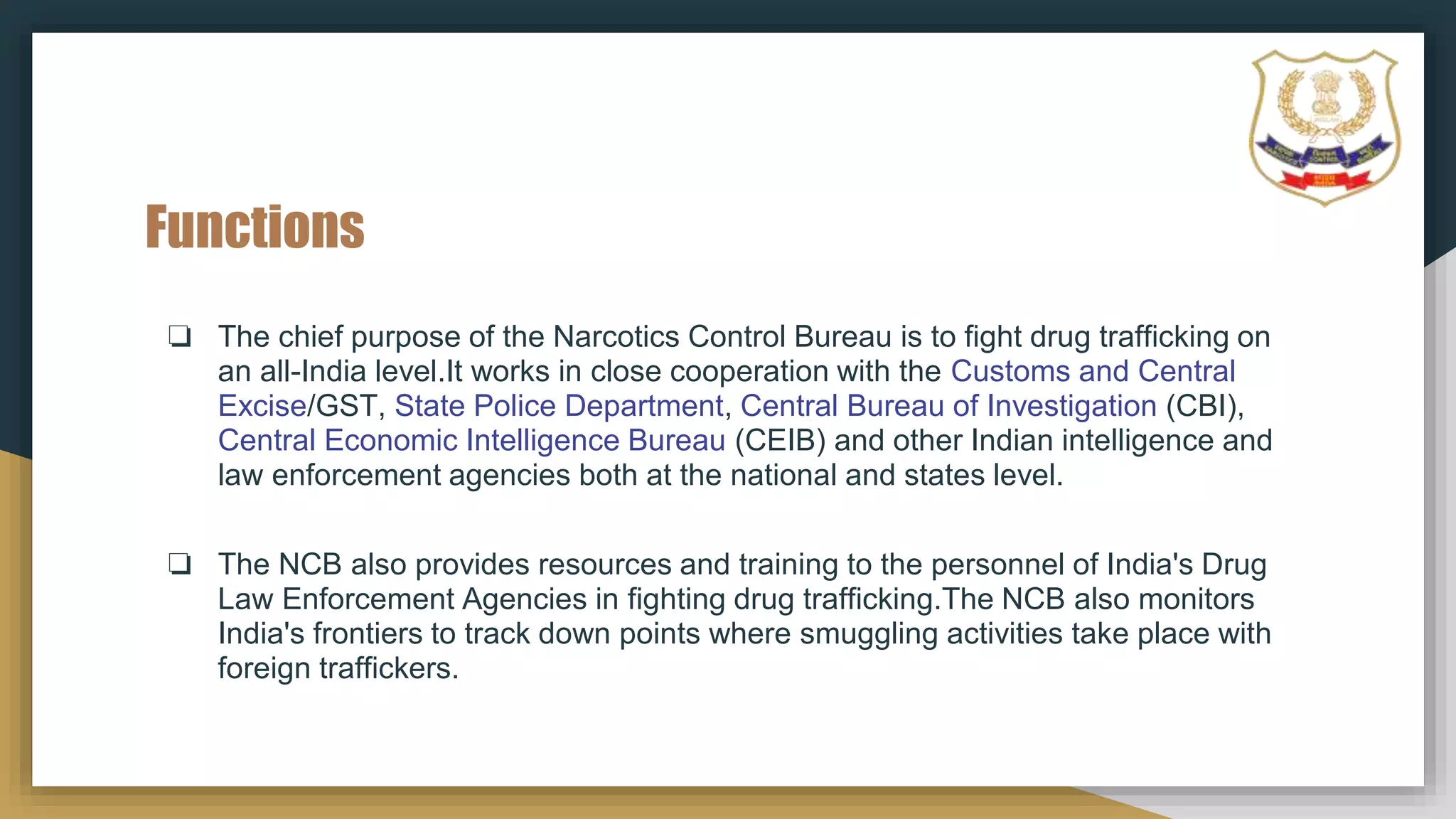 NCB-Narcotics Control Bureau | PPTX