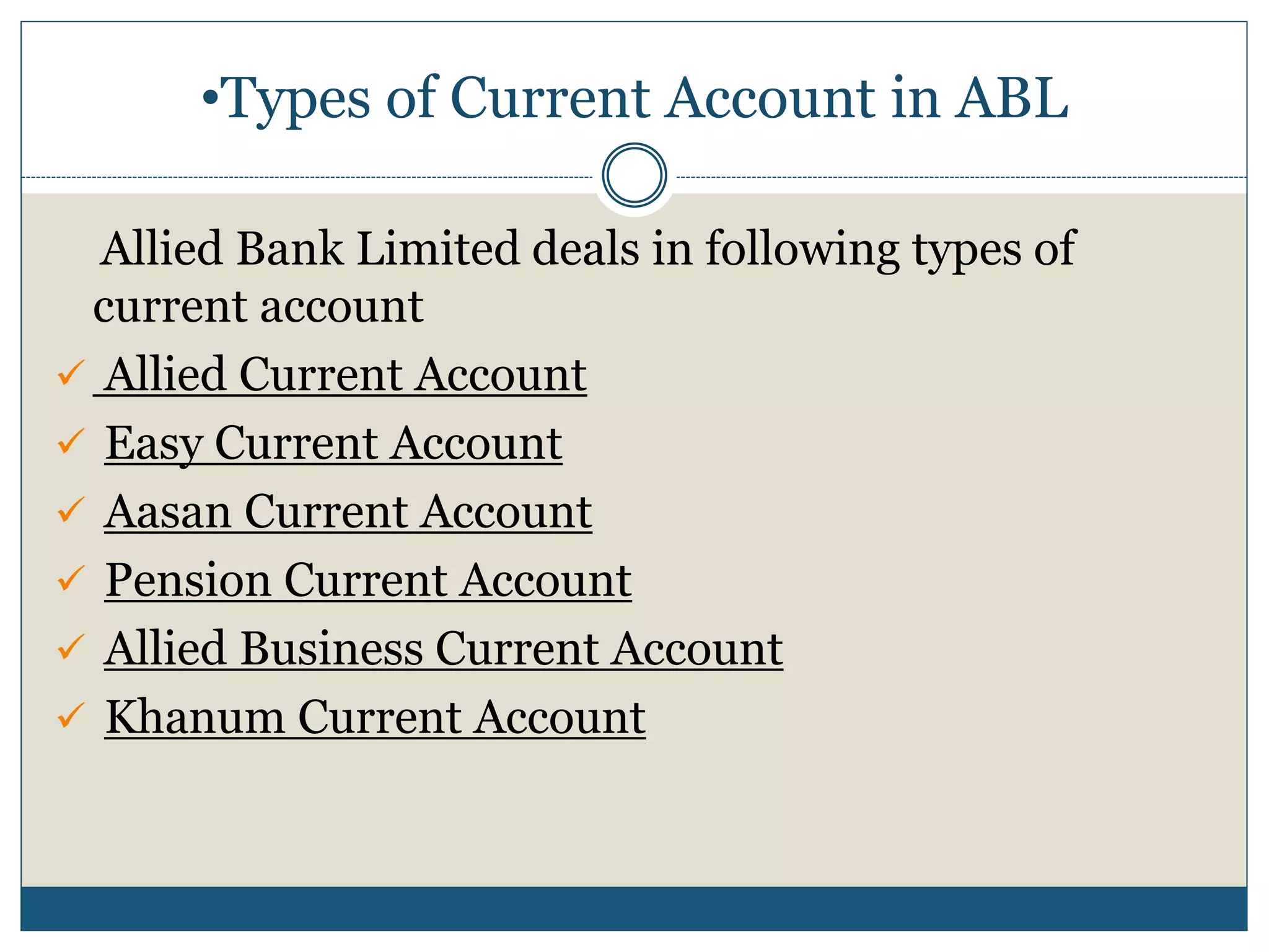 Current Accounts and its types | PPTX