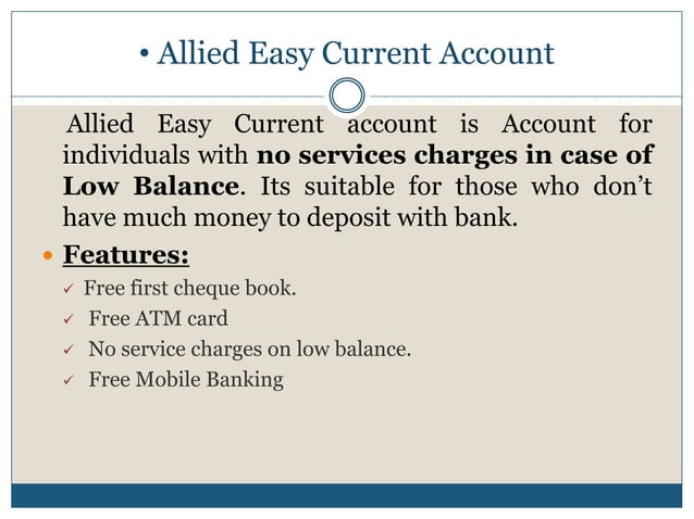 Current Accounts and its types | PPTX