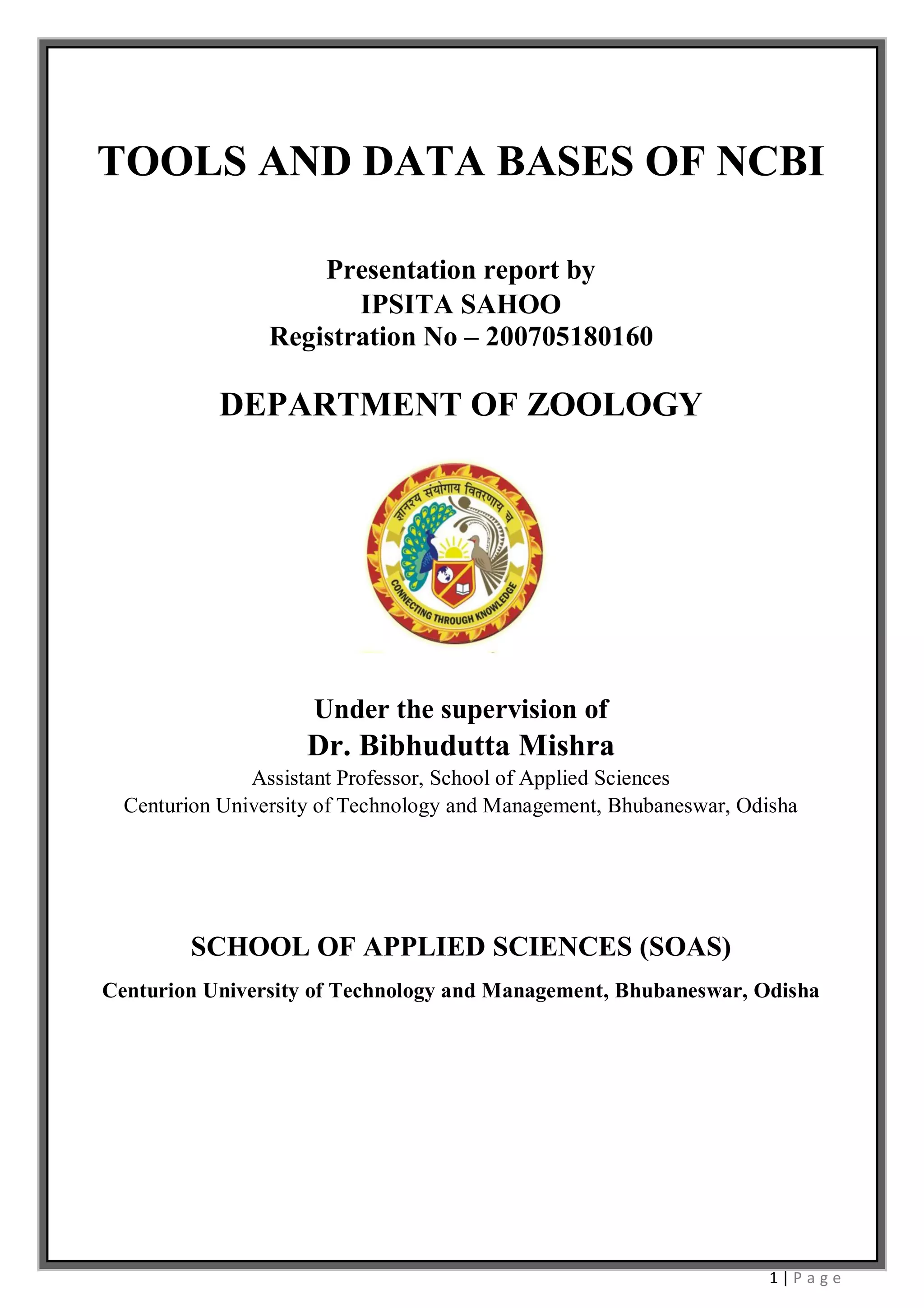TOOLS AND DATA BASES OF NCBI | PDF | Databases | Computer Software and Applications