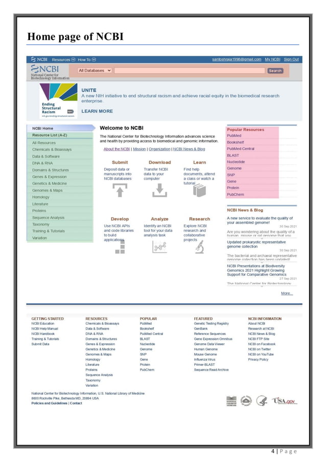 TOOLS AND DATA BASES OF NCBI | PDF | Databases | Computer Software and ...