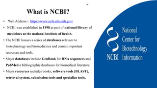 NCBI and Comparitive education genomics.pptx