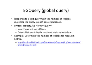 E-Utilities | PDF | Databases | Computer Software and Applications