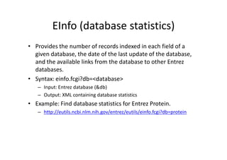 NCBI API - Integration into analysis code | PDF