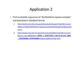 NCBI API - Integration into analysis code | PDF