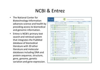 NCBI API - Integration into analysis code | PDF