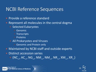 Ncbi basic intro_v_pitt_kent_osu | PPT